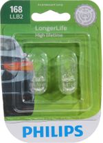 Philips 168 LongerLife Miniature Bulbs (Pair) - PHL168LLB2