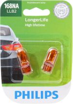 Philips 168NA LongerLife Miniature Bulbs (Pair) - PHL168NALLB2