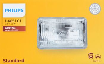 Philips H4651 Standard Halogen Sealed Beam Headlamp - PHLH4651C1