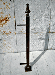 1.5" Steel Post w/ Forged Iron Shoe For 3ft Metal Fence & Gates
