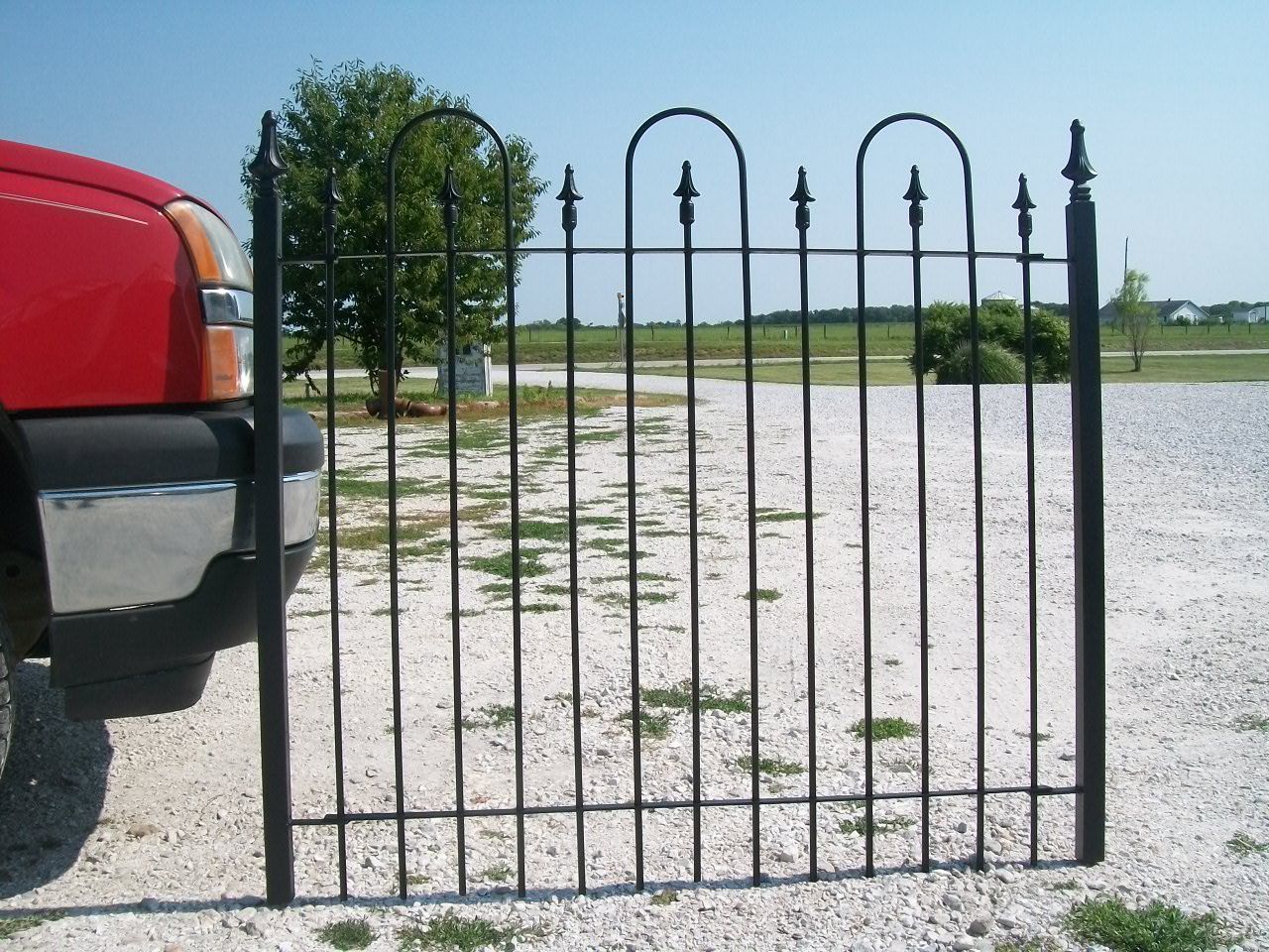 1.5"sq Support Post for 6ft Wrought Iron Fence Or Gate - Cast Finial