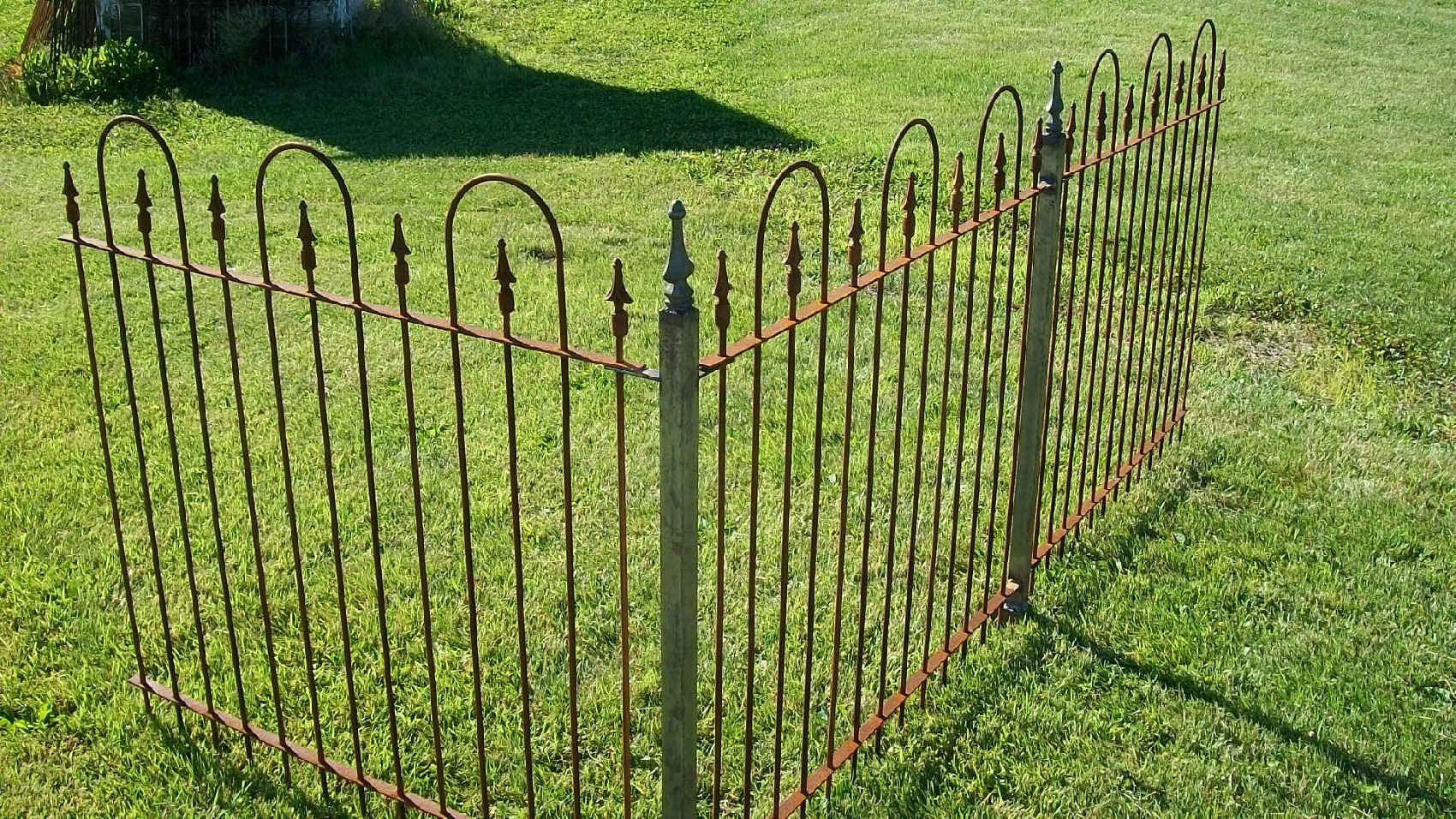 1.5"sq Support Post for 3ft Wrought Iron Fence Or Gate - Cast Finial