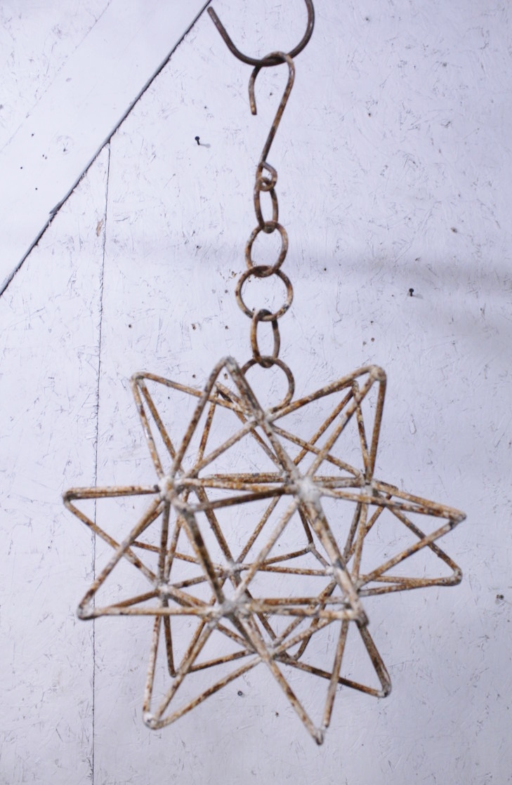 10" Small 3d Metal Hanging Star Ornament