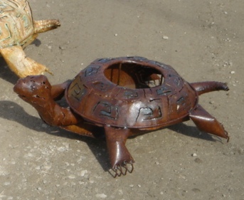 10" Small Tin Turtle - Pot Holder OUT OF STOCK