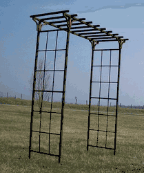 92"t x 65"w Steel Mission Arbor - Metal Trellis