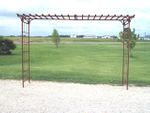 92"t Double Wide Wrought Iron Mission Arbor
