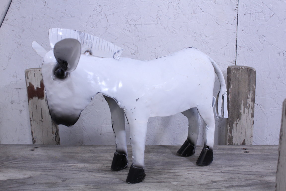 12" Metal Donkey Statue - Lawn Art Decoration
