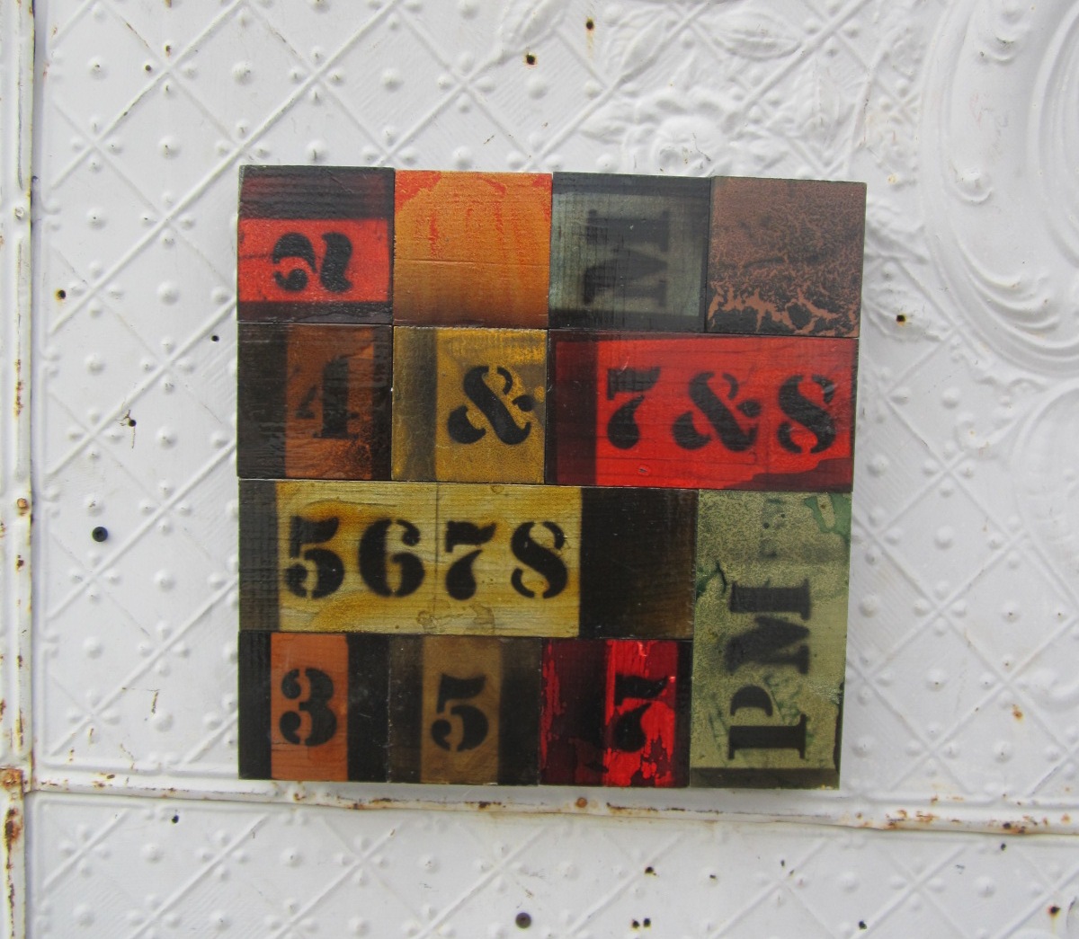 12" Painted Letter and Number Art Painted By Lori Daniels