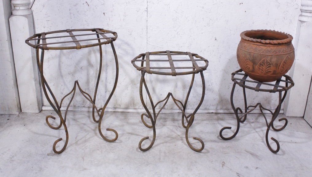 14" Small Wrought Iron Table Patio Furniture