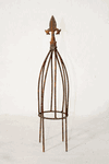 25" Wrought Iron Twist Obelisk Trellis - Garden