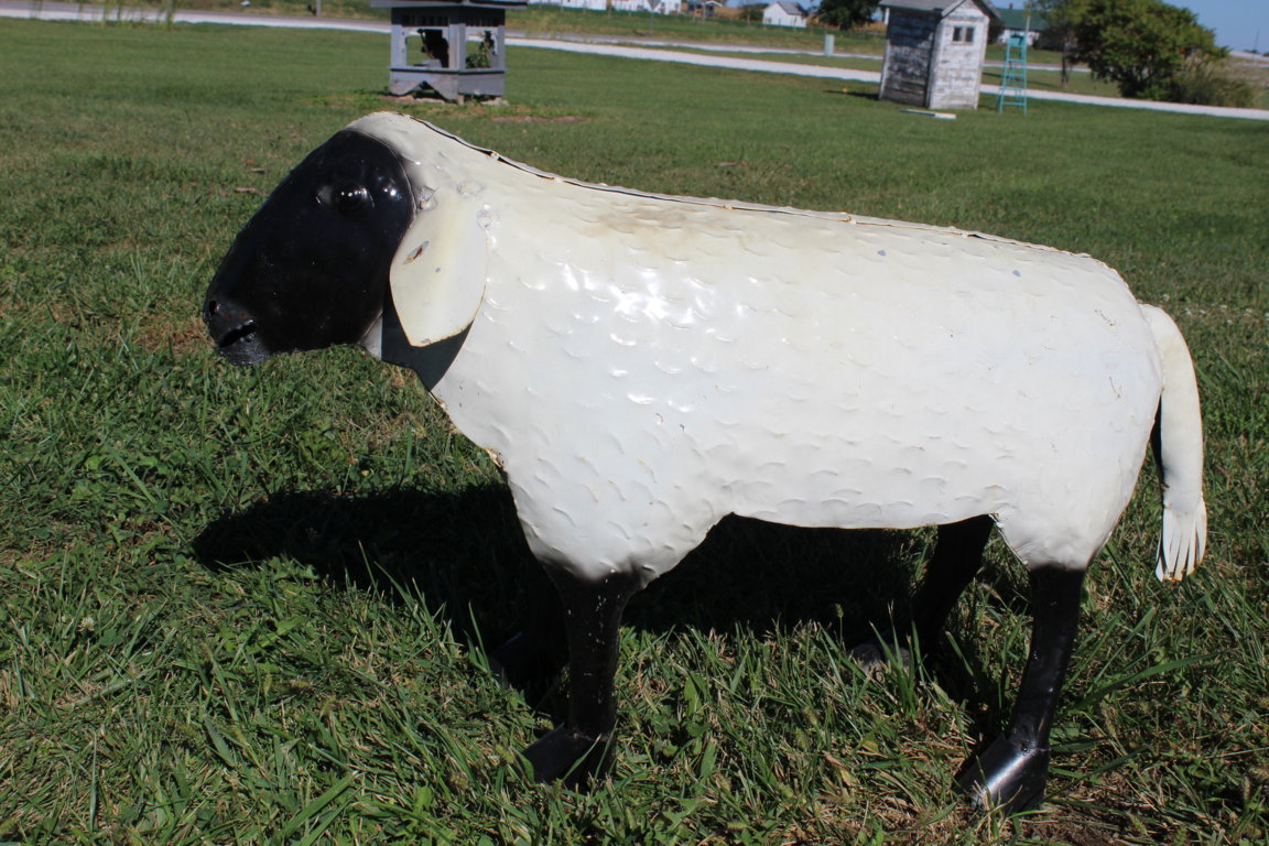 19" Recycled Metal Sheep Farm Animal Barnyard Creatures