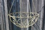 19" Round Wrought Iron Curly Hanging Basket
