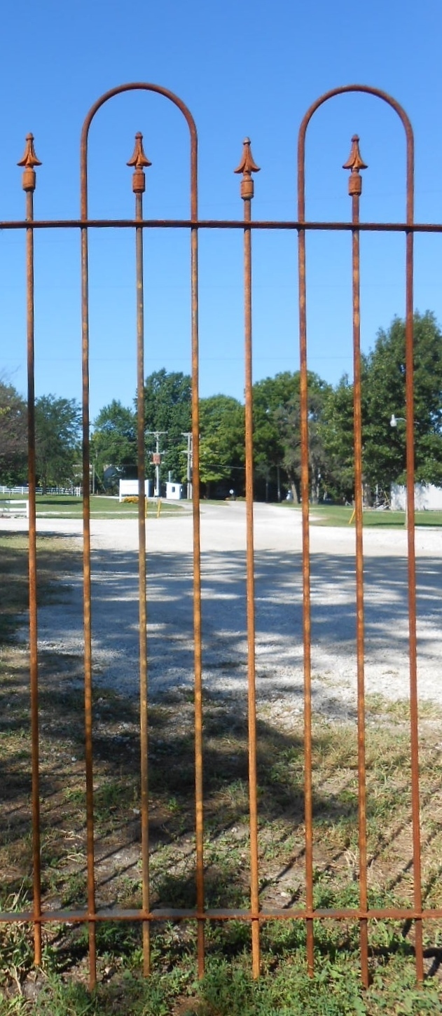 5 ft. Tall Wrought Iron Fence Two Hoop Section