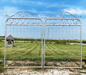 2 - 56"t x 36"w Forged Ring Woven Wire Gates For A Wide 6' Gate