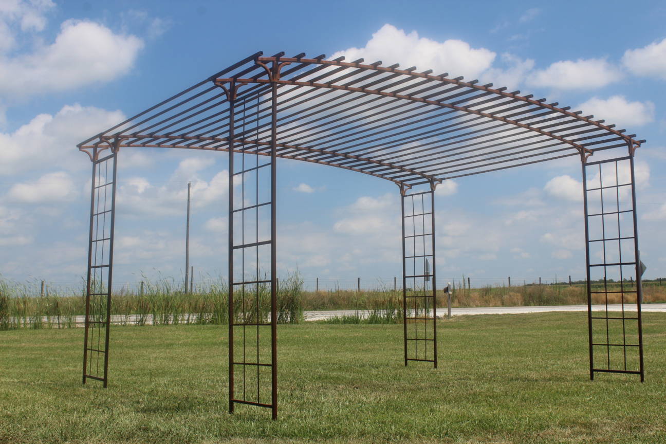 2 Arched Mission Gazebo / Pergola Yard Structure