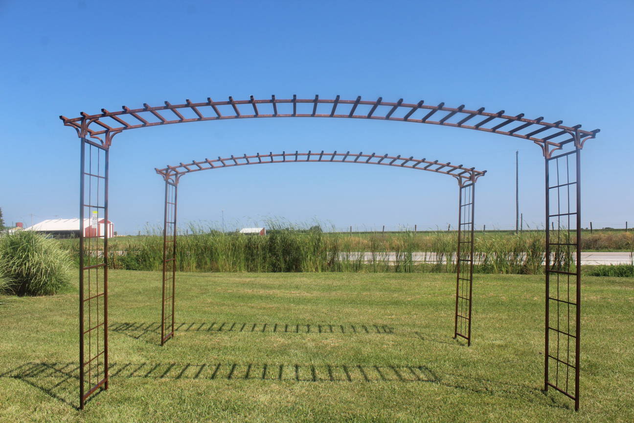 2 Arched Mission Gazebo / Pergola Yard Structure