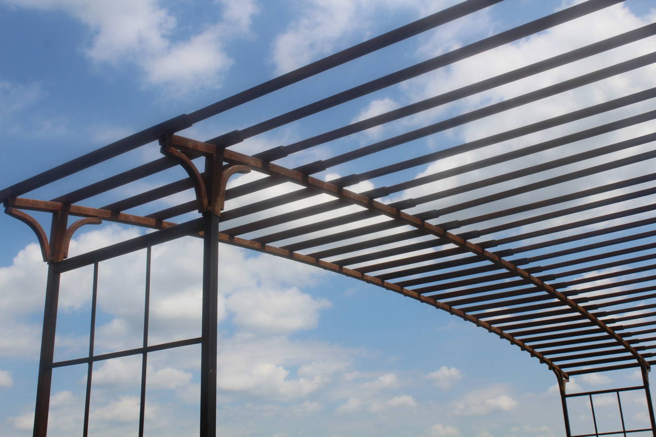 2 Arched Mission Gazebo / Pergola Yard Structure