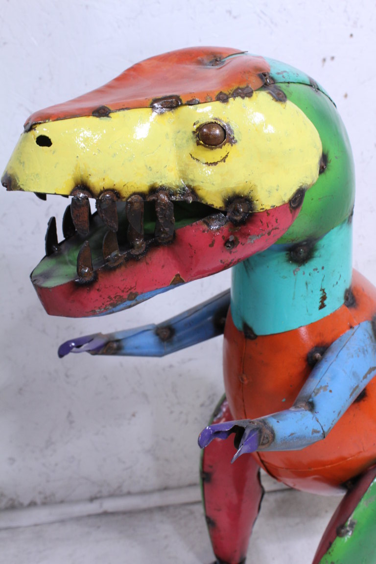 24" Recycled Metal Dinosaur Prehistoric Creatures