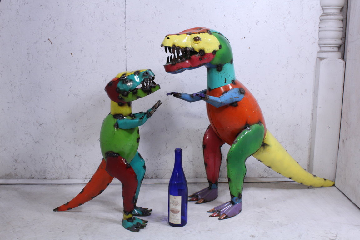 24" Recycled Metal Dinosaur Prehistoric Creatures