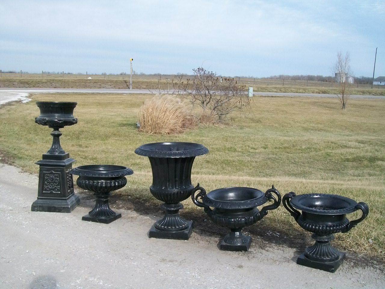 24"tall Cast Aluminum Victorian Flower Planter