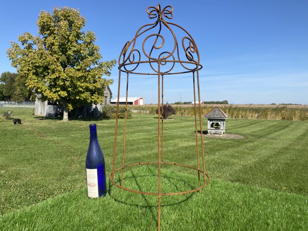 29" Large Wrought Iron Jess Topiary Trellis for Vines and Flowers