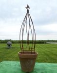 25" Wrought Iron Twist Obelisk Trellis - Garden