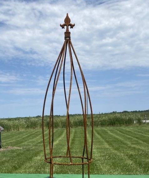 25" Wrought Iron Twist Obelisk Trellis - Garden