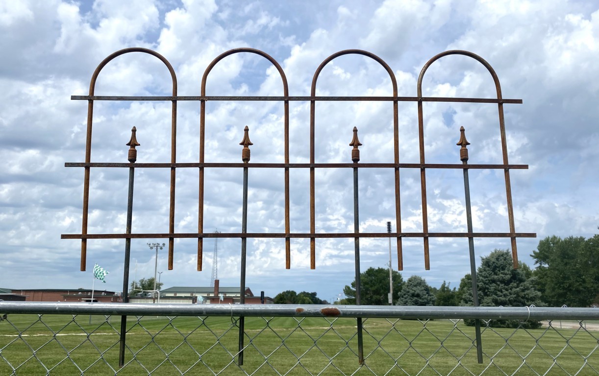 Wrought Iron Large Hoop and Spear Fence - Edge Fencing