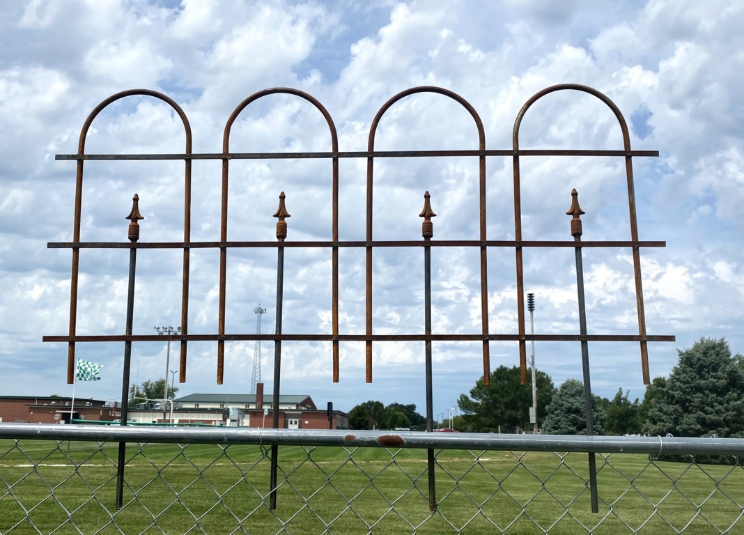 Wrought Iron Large Hoop and Spear Fence - Edge Fencing