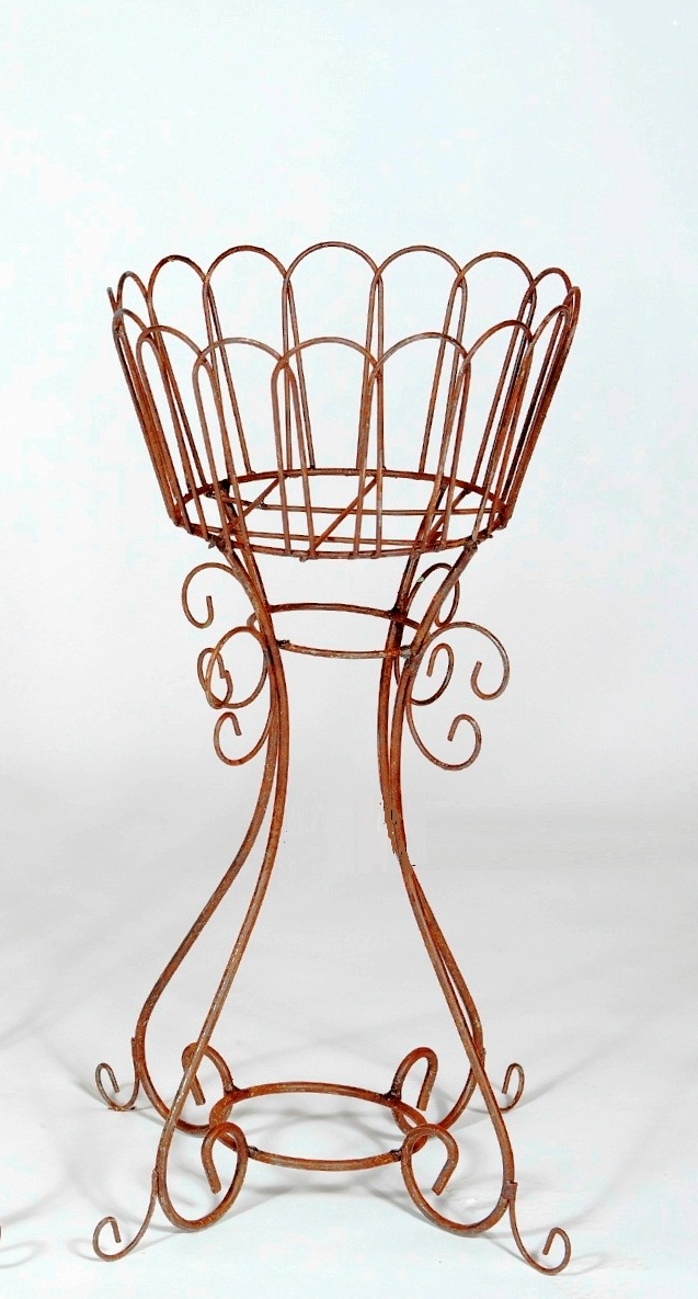 26" Wrought Iron Roman Metal Plant Stand