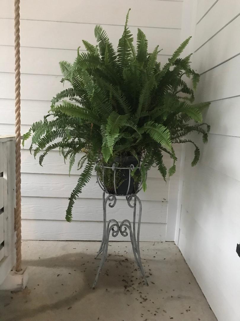 Heavy Round Wrought Iron Plant Stand - Pot Holder - 29"