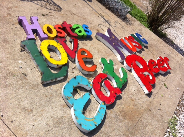 3 - D Metal Garden Trade Sign