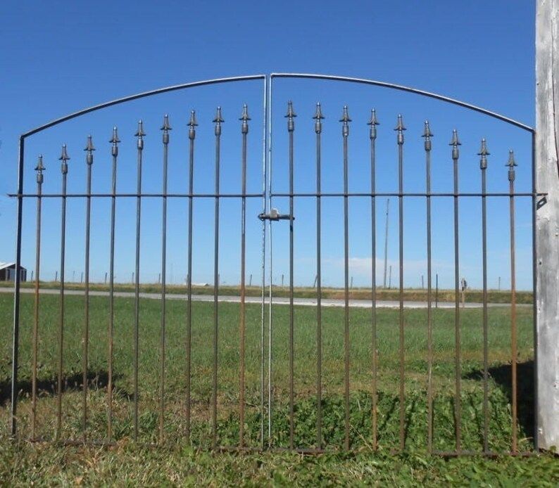 3 Foot Wrought Iron Gate - Double Garden Gates - 7 foot Width