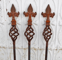 3 Metal Hose Guards Cast Iron Finial Garden Hose Guide