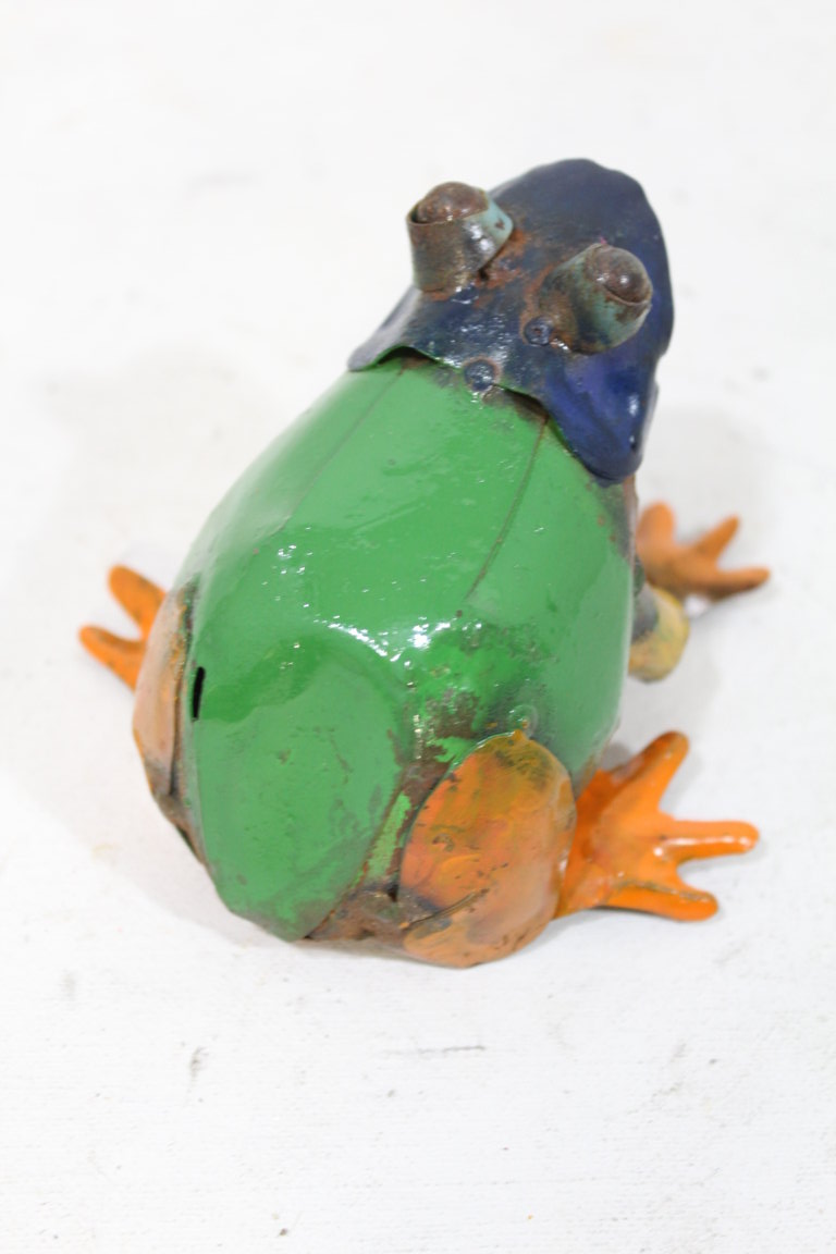 3" Recycled Metal Frog Water Garden Accents