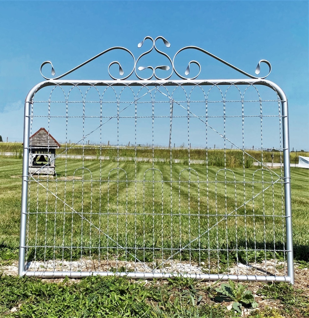 3't by 4'w Woven Loop Fence Gate - Ornamental Wire Vintage Look