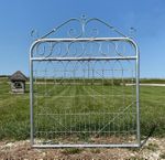 43"t x 36"w Forged Ring Top Galvanized Double Loop Wire Ornamental Gates