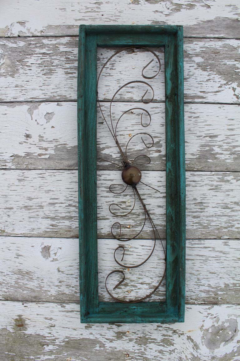 30" Small Wooden Window Wall Art - Hanging Decoration