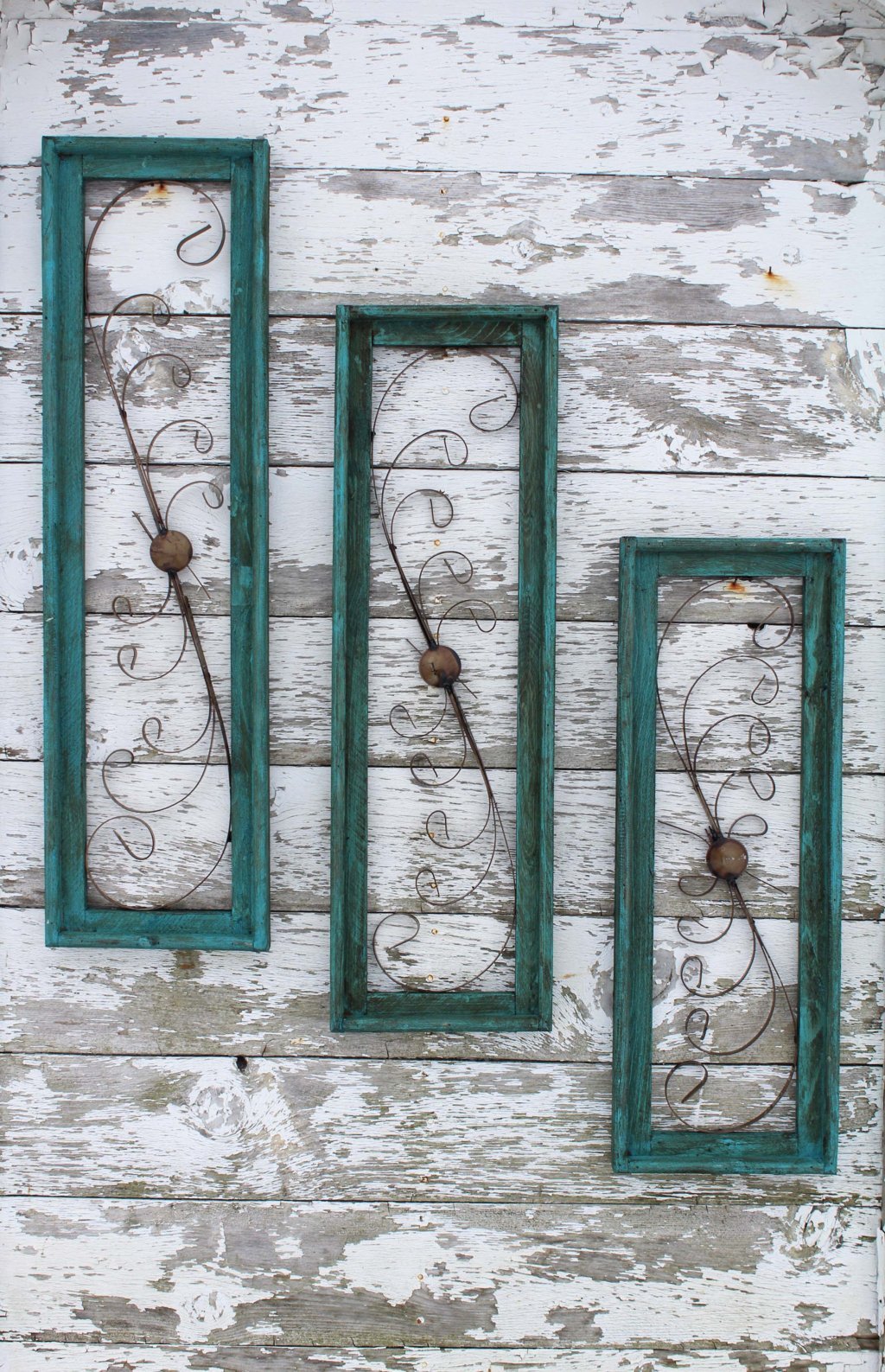 30" Small Wooden Window Wall Art - Hanging Decoration