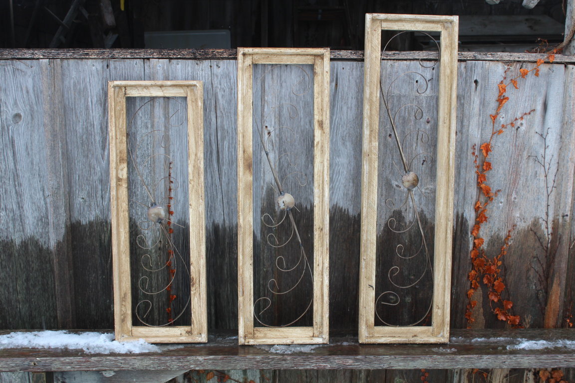 30" Small Wooden Window Wall Art - Hanging Decoration