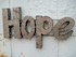32" Rustic Metal 3-D Sign - Hope