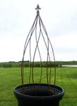 32" Wrought Iron Twist Obelisk Trellis - Flower Garden