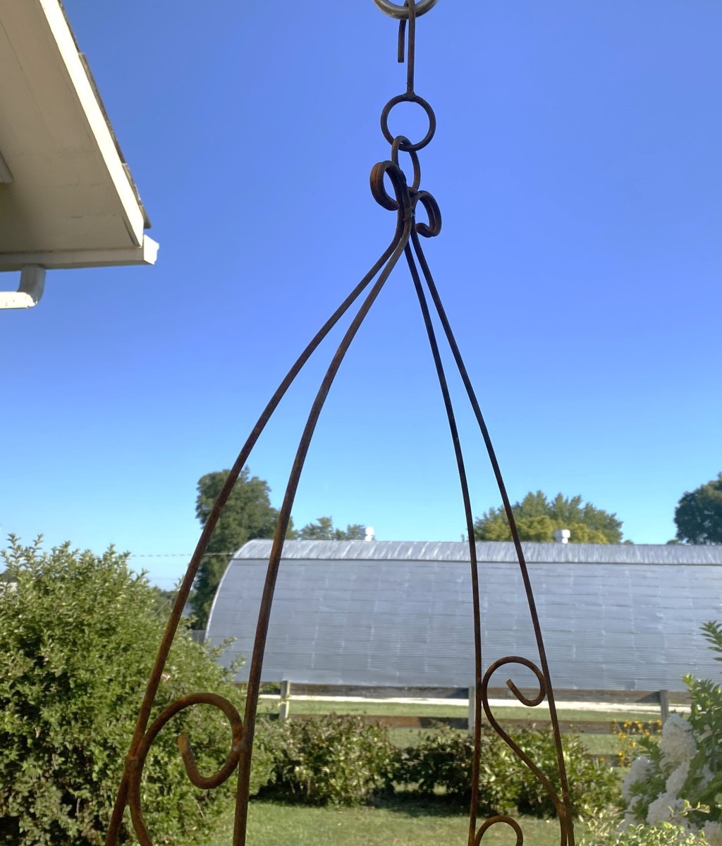 36" Large Geraldine Basket - Iron Hanging Planter