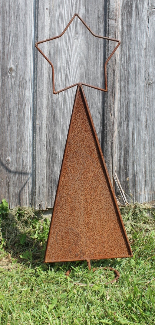 36" Medium Metal Christmas Tree Star on Top Holiday Decor