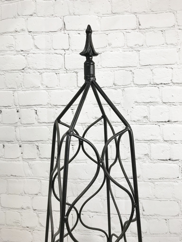 37" Square Finial Topiary Plant Support Trellis