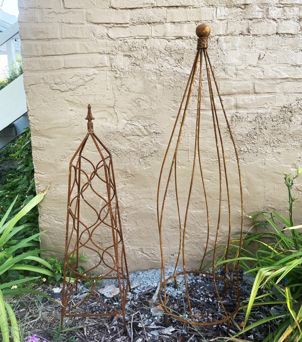 37" Square Finial Topiary Plant Support Trellis