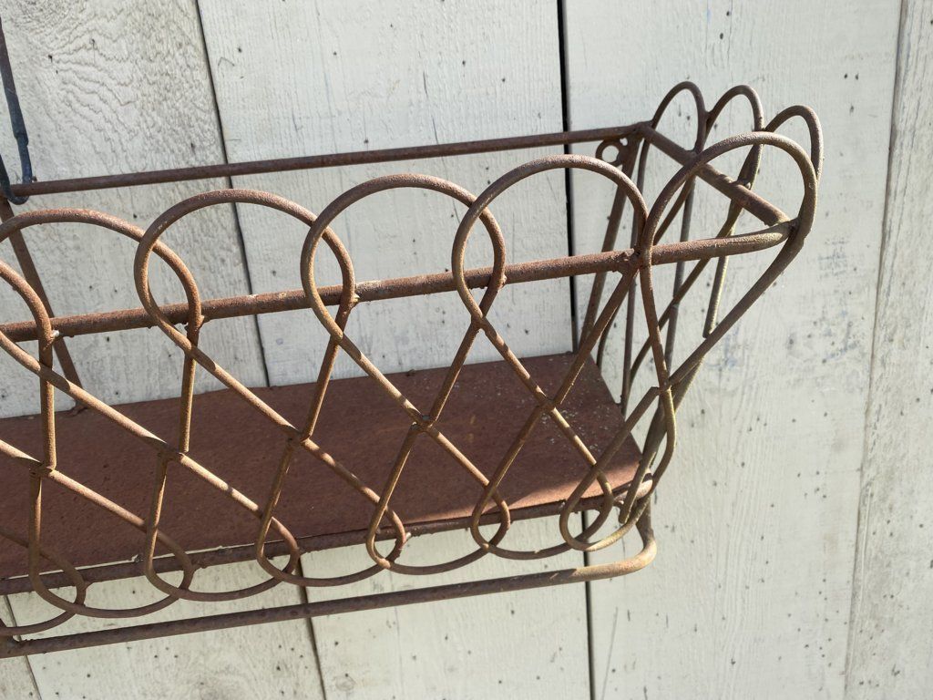 42" Heavy Wrought Iron & Tin Window box
