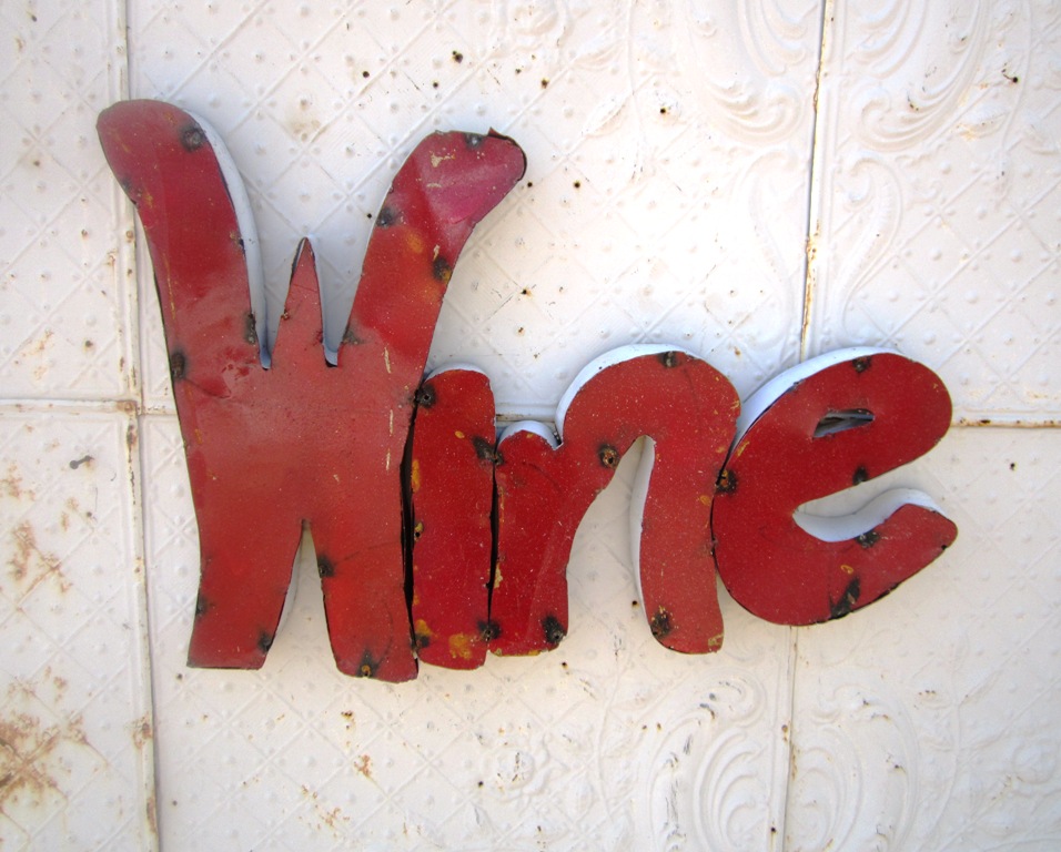 3D Metal Wine Sign Decorative Wall Decor