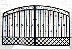 Wrought Iron Cavalier Double Swing Gate - 4' x 8'
