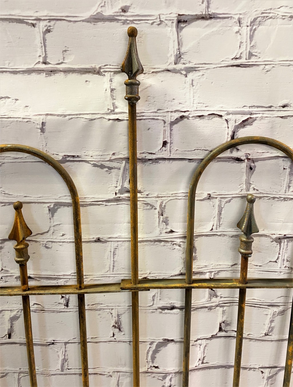 4 Metal Stakes 43" Long - Cast Iron Quad Finial - Plant Supports